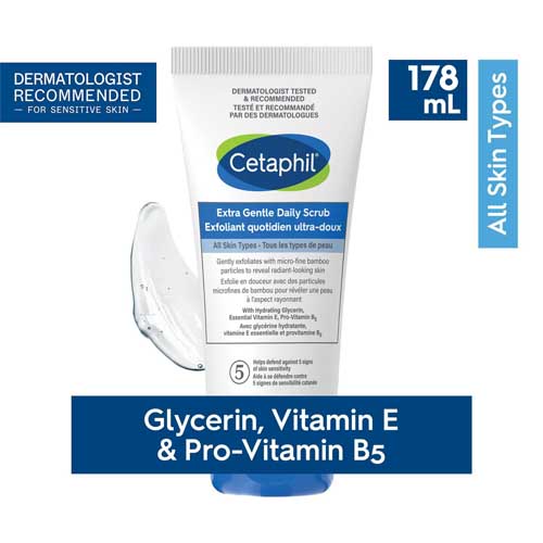 Cetaphil Extra Gentle Daily Scrub With Micro-fine Bamboo Particles and ...