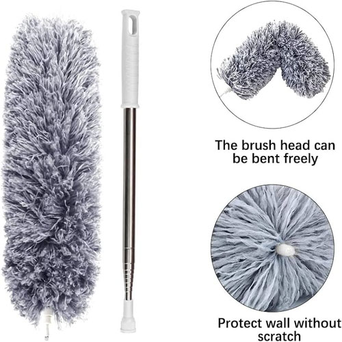 Microfiber Feather Extendable Duster Long Handle Stainless Steel for ...